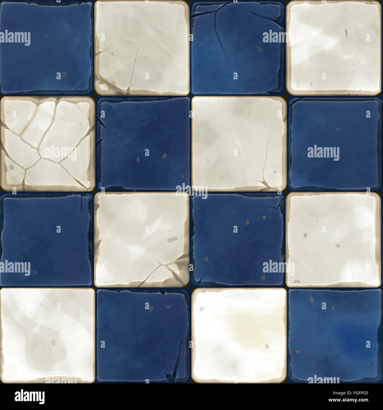 blue white tiles seamless Stock Photo - Alamy