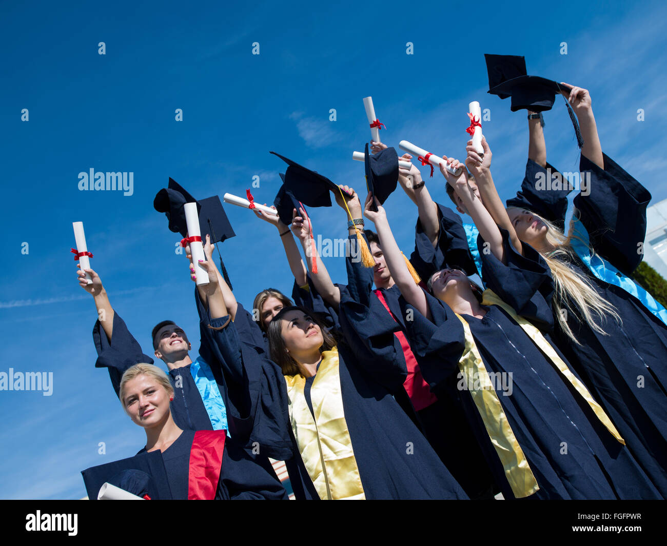 high school graduates students Stock Photo - Alamy