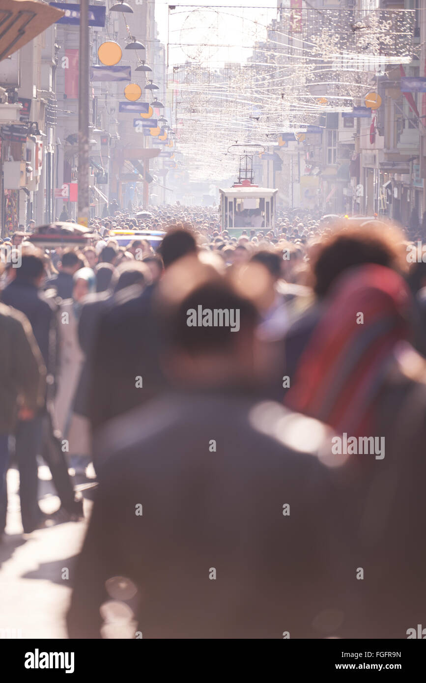 people crowd walking on street Stock Photo - Alamy