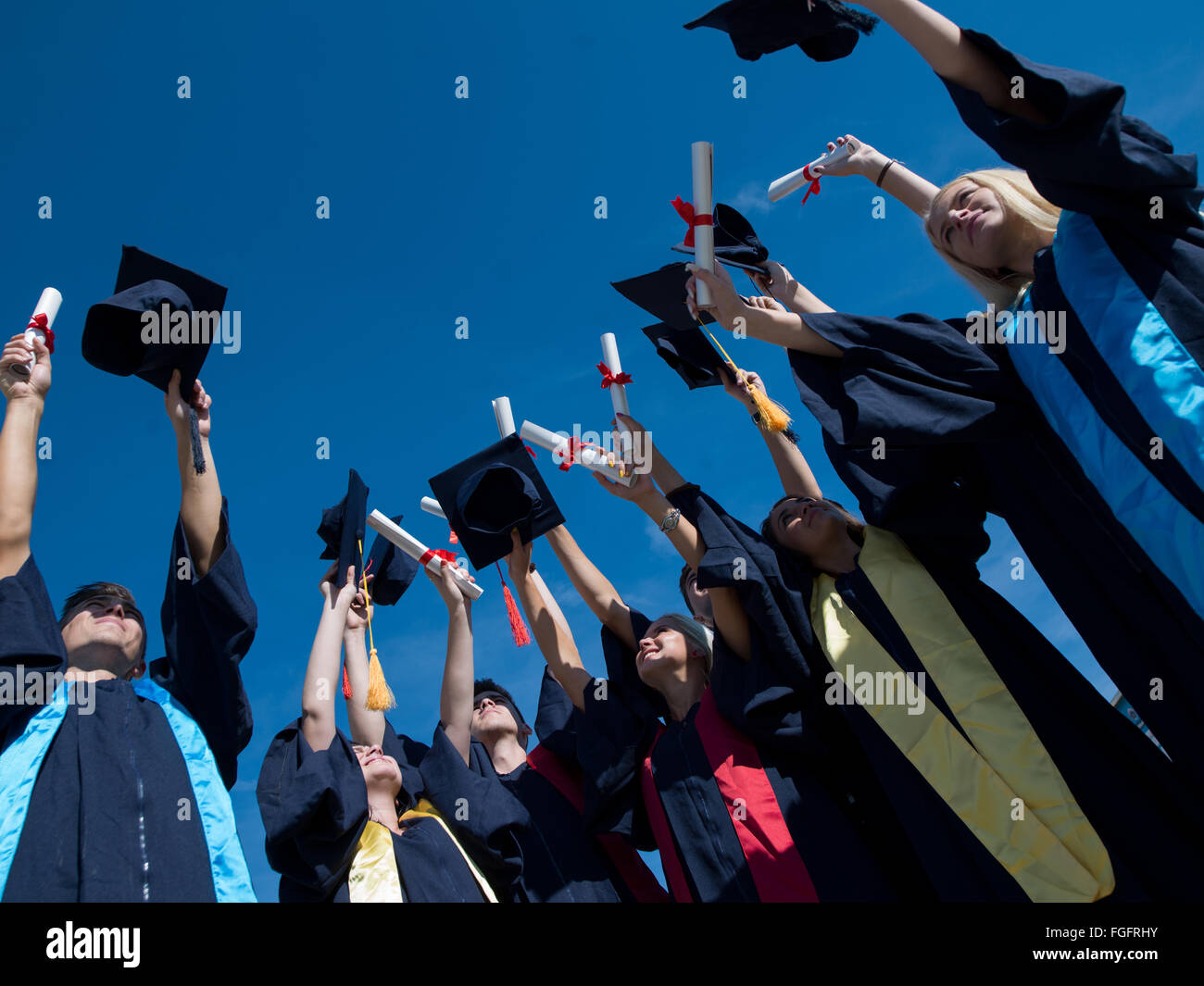 high school graduates students Stock Photo - Alamy