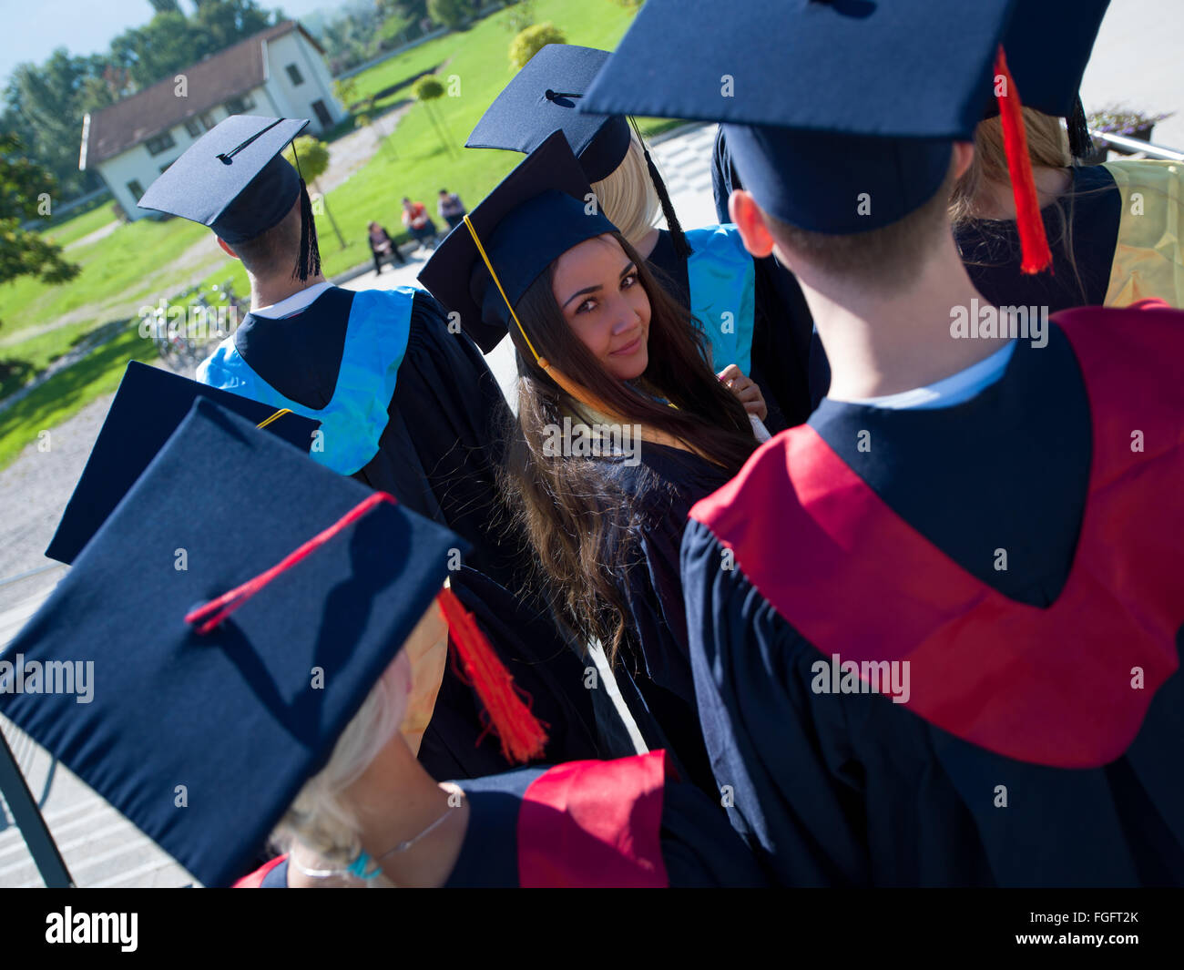 young graduates students group Stock Photo - Alamy