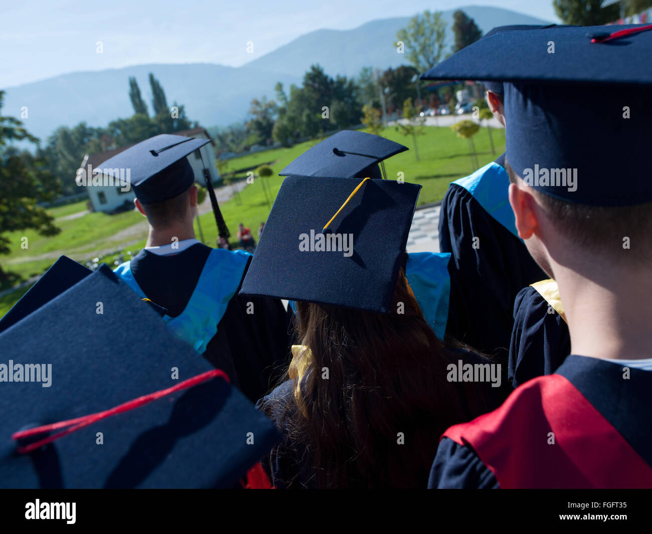 young graduates students group Stock Photo - Alamy