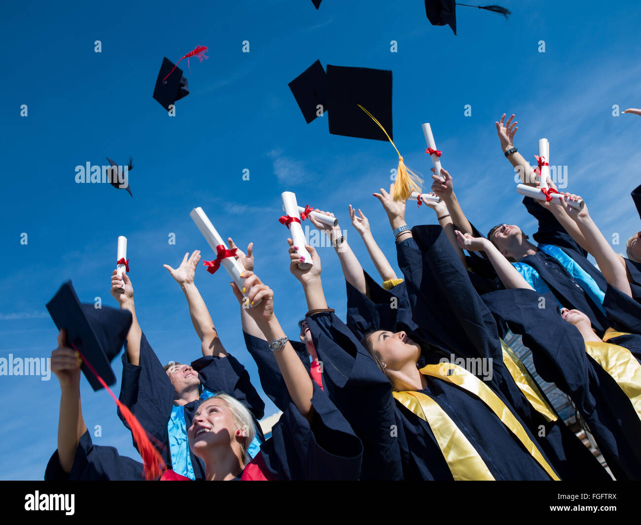 high school graduates students Stock Photo - Alamy