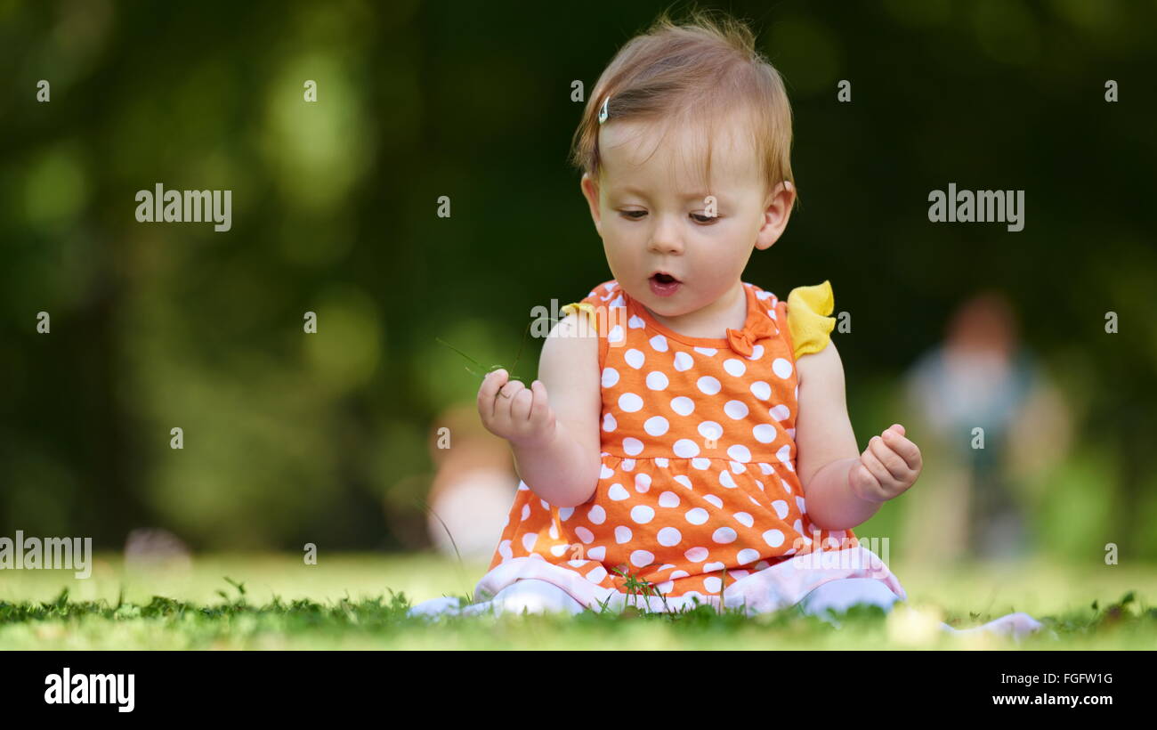 baby in park Stock Photo - Alamy