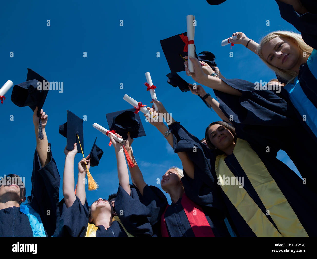 high school graduates students Stock Photo - Alamy
