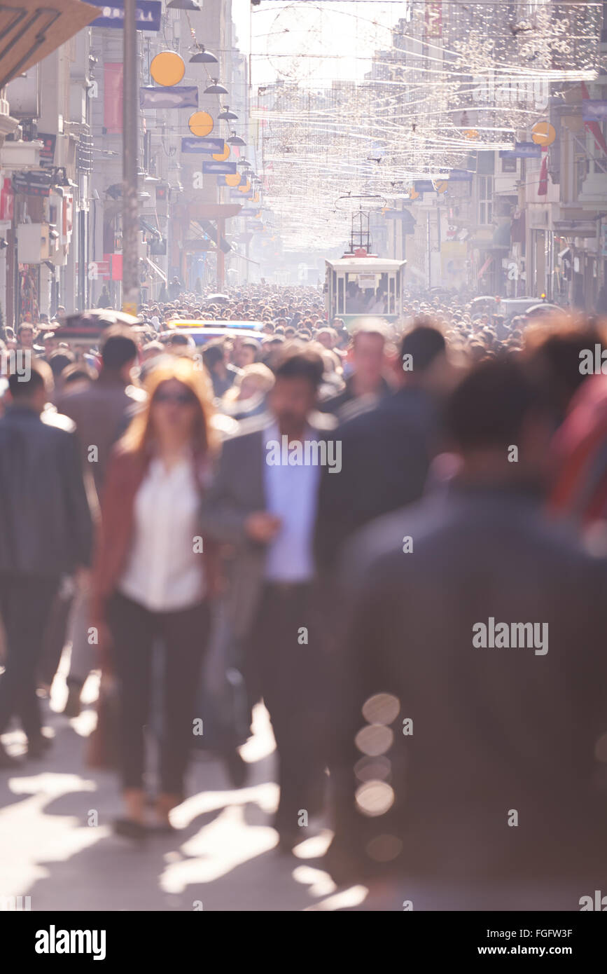 people crowd walking on street Stock Photo - Alamy
