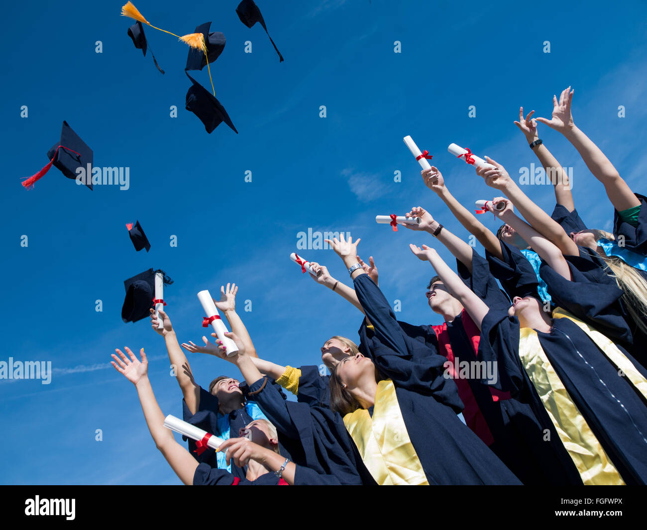 high school graduates students Stock Photo - Alamy