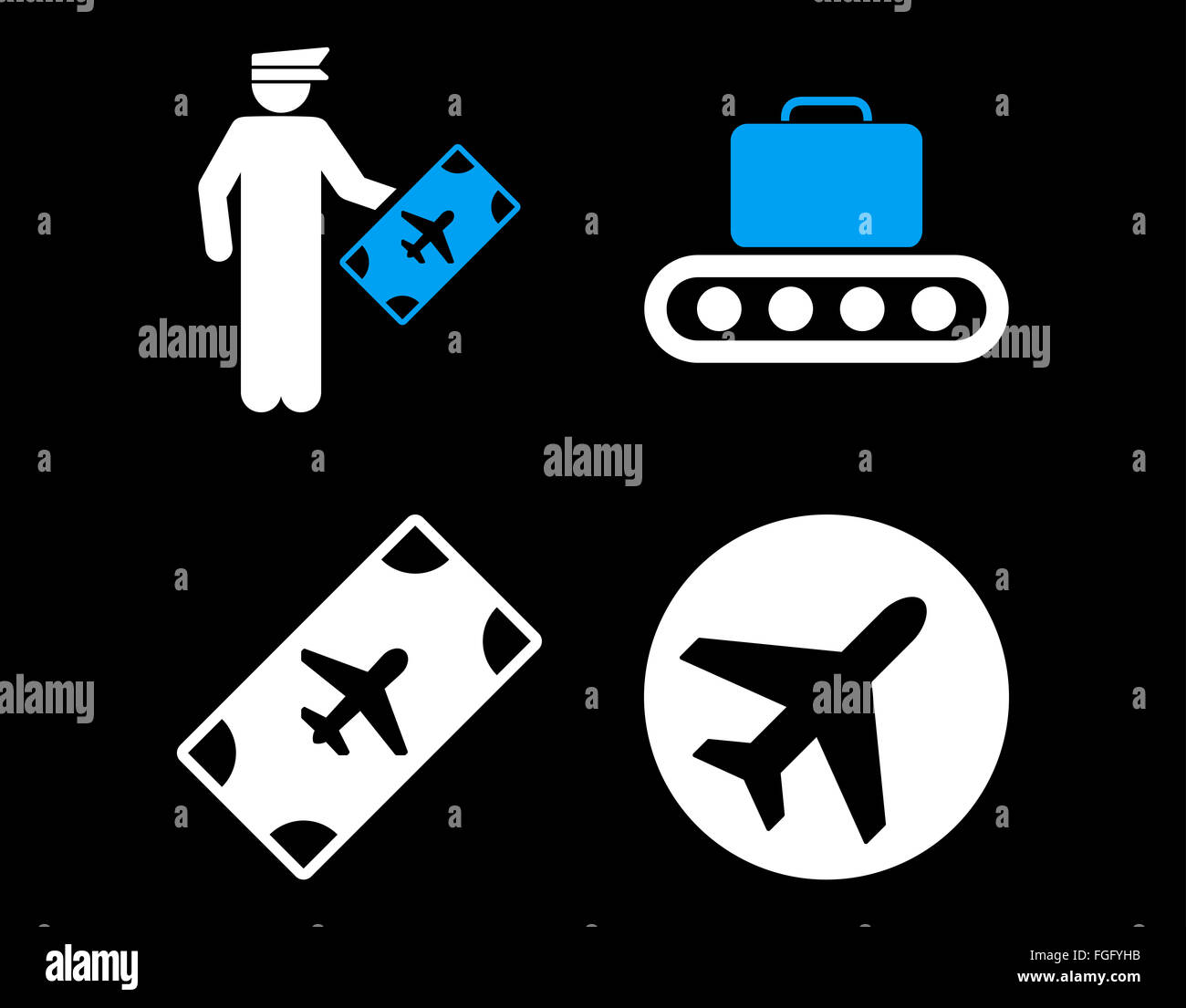 Aviation Icon Set Stock Photo - Alamy