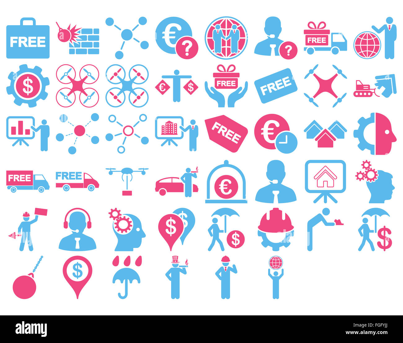 Business Icon Set Stock Photo - Alamy