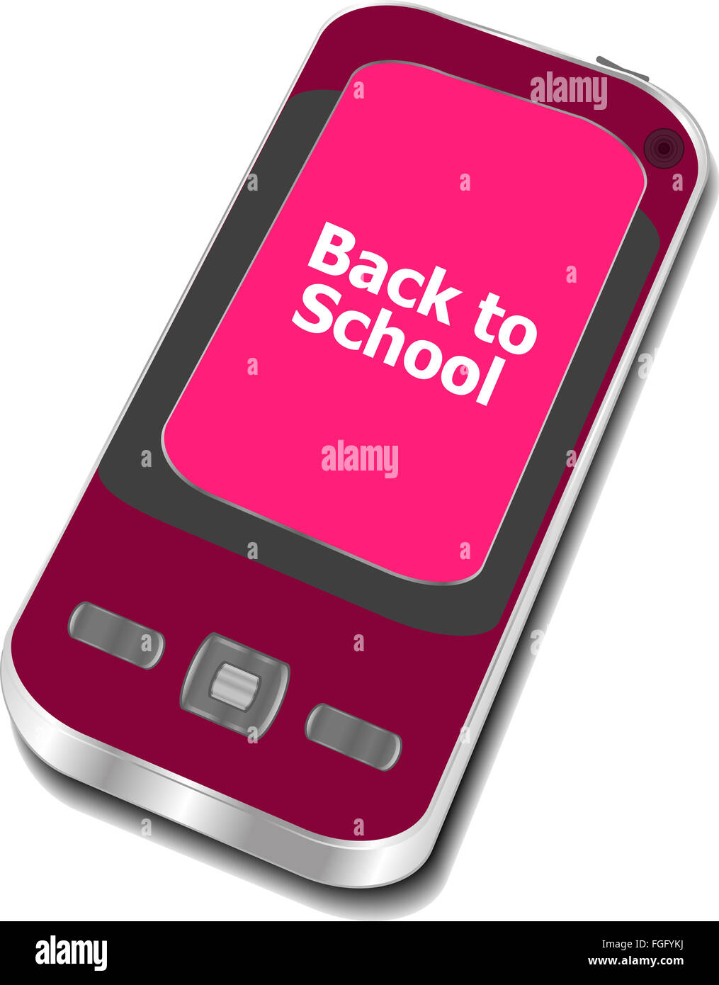Back to School, Mobile Phone with Back to School words isolated on ...