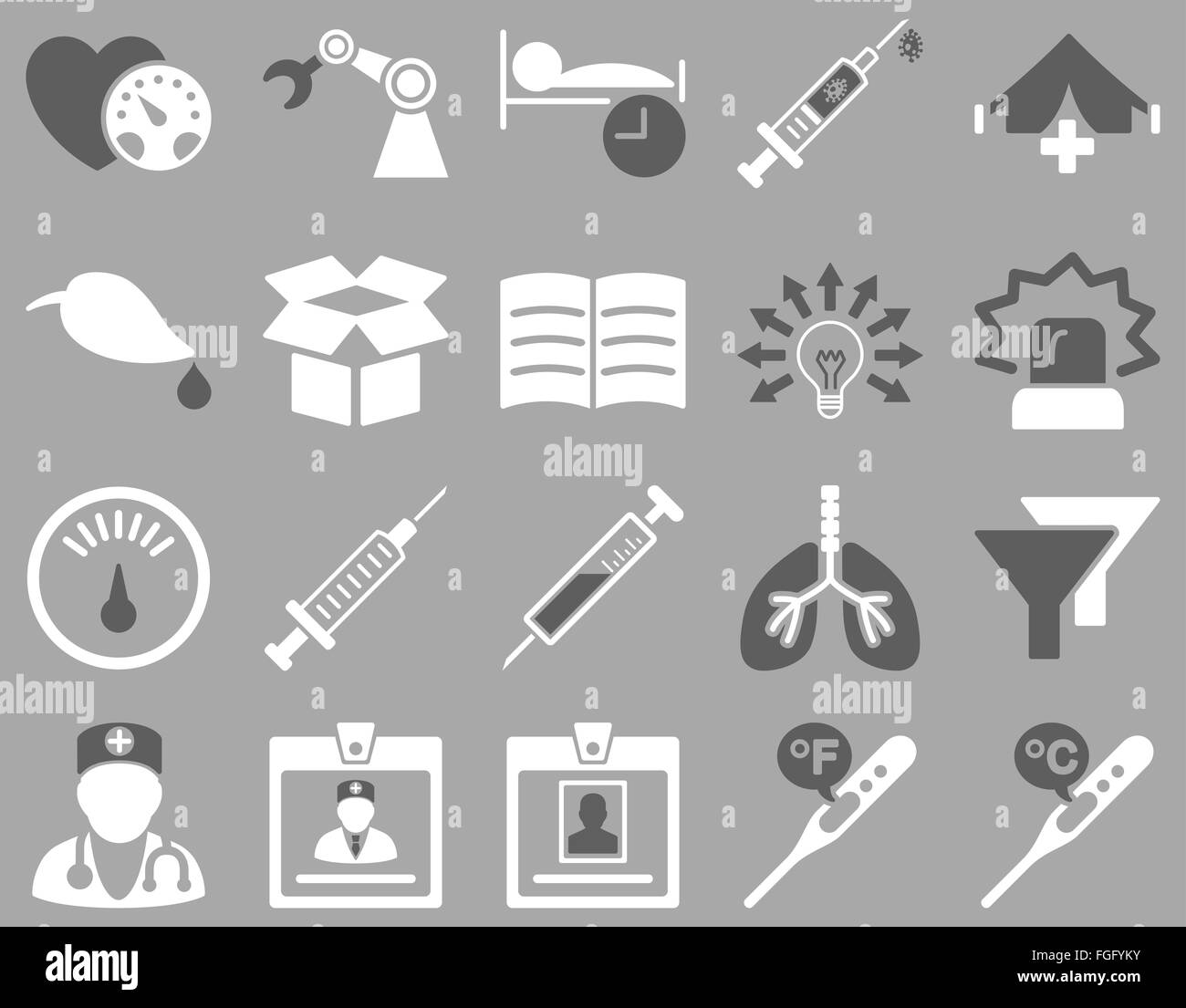 Medical bicolor icons Stock Photo - Alamy