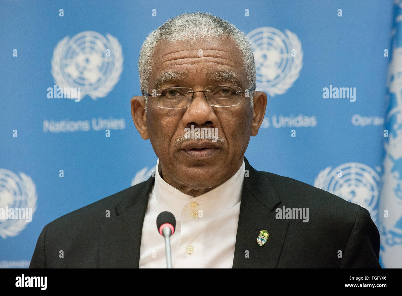 The president of guyana david granger hi-res stock photography and ...