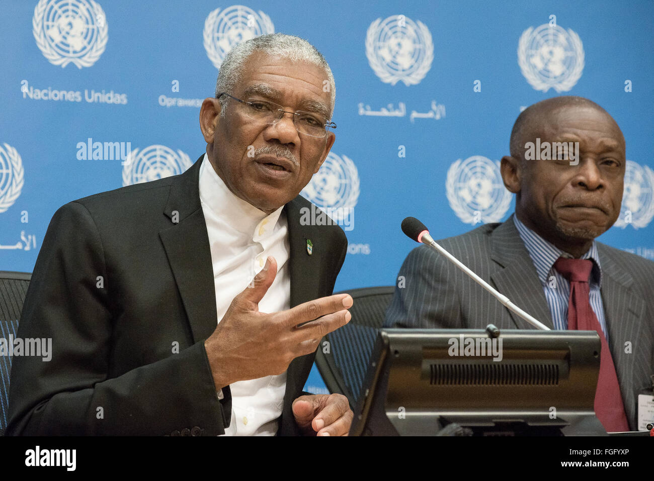 The president of guyana david granger hi-res stock photography and ...