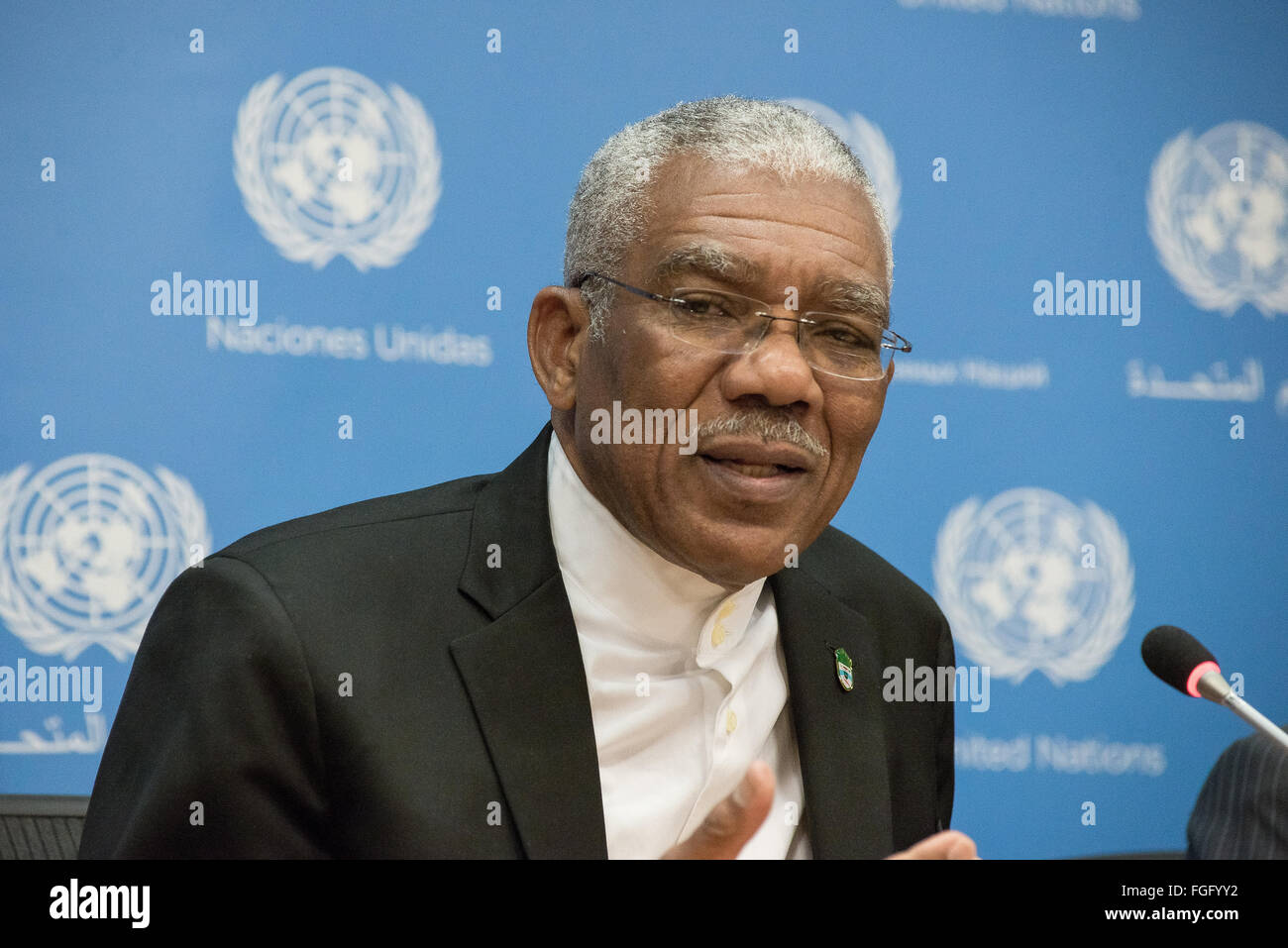 The president of guyana david granger hi-res stock photography and ...