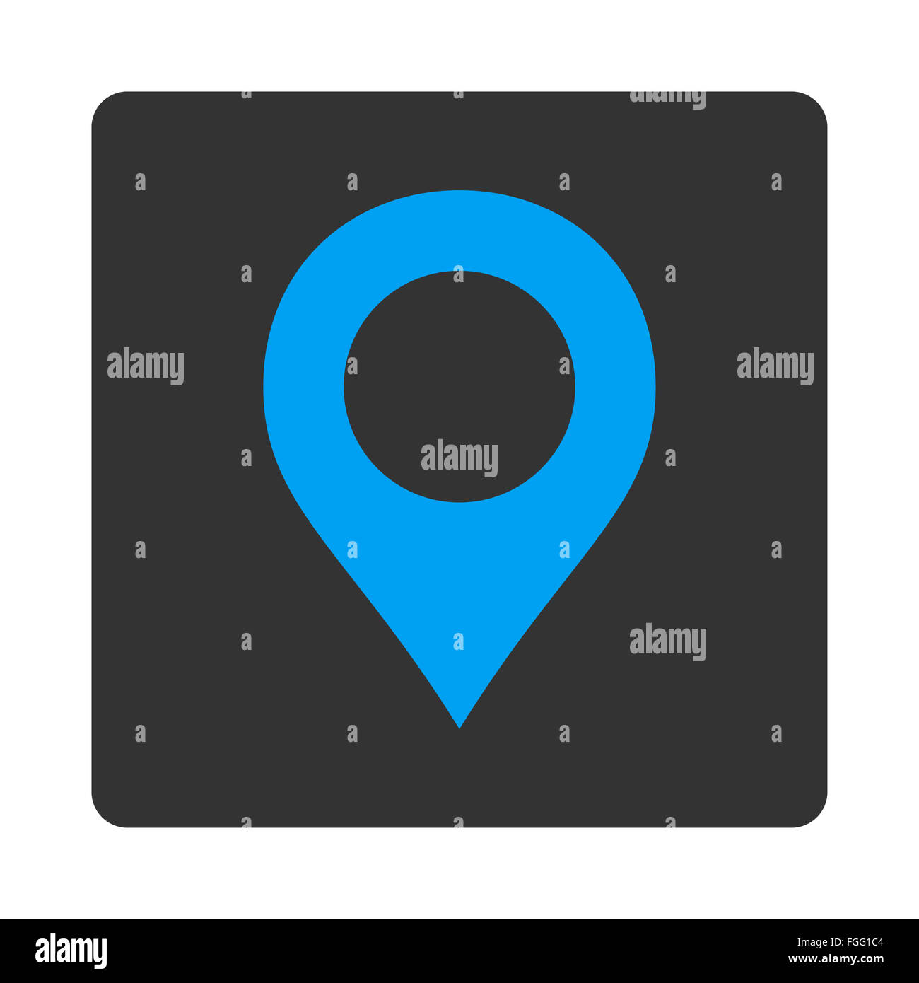 Map Marker flat blue and gray colors rounded button Stock Photo - Alamy