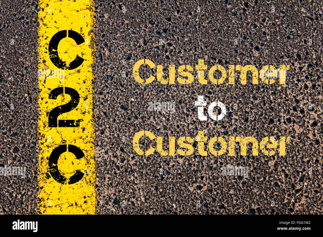 Concept image of Business Acronym C2C Customer to Customer written over ...