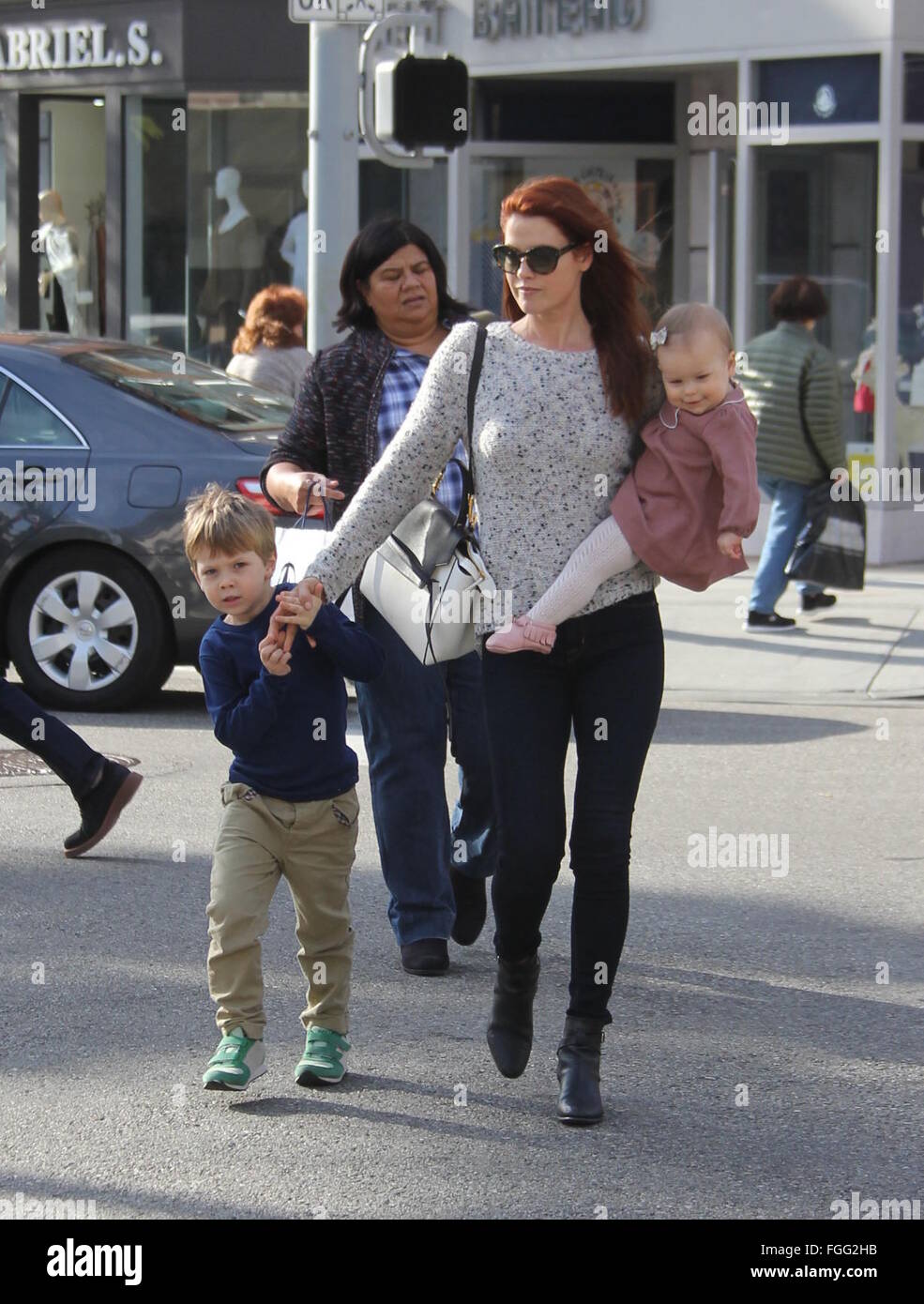 Ali Larter is all smiles while out with her kids, Theodore and Vivienne ...