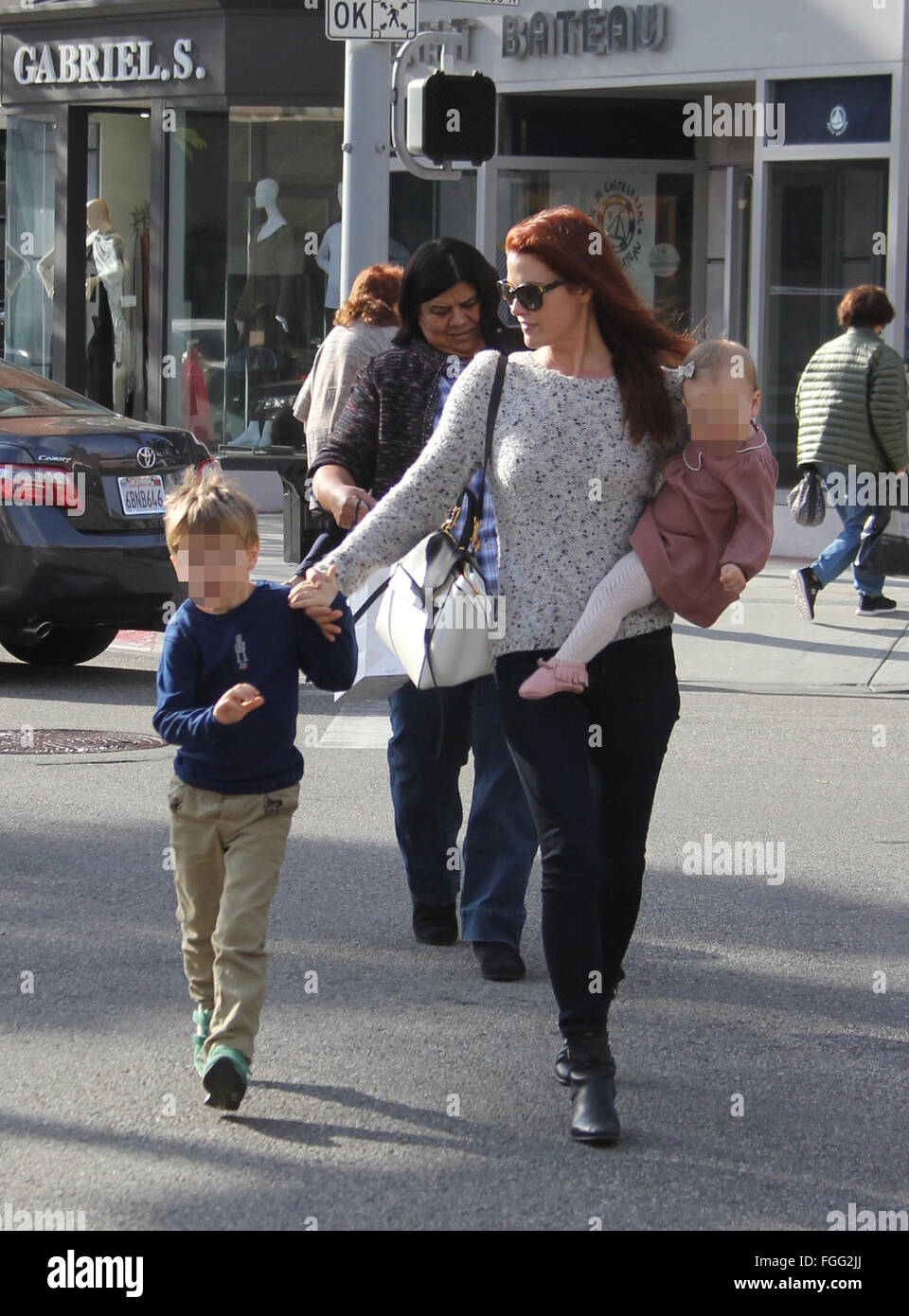 Ali Larter is all smiles while out with her kids, Theodore and Vivienne ...