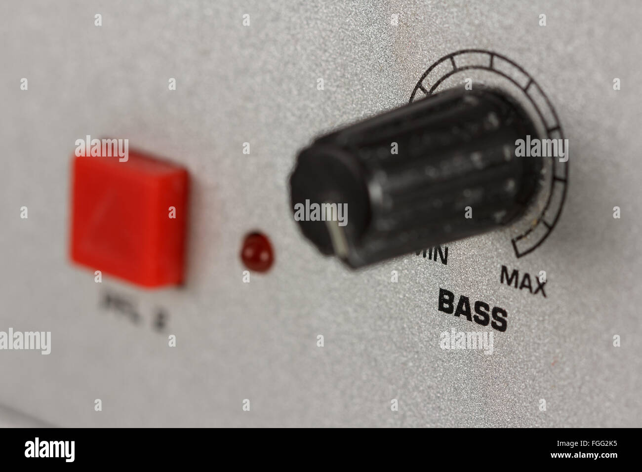 Bass knob of a DJ mixer Stock Photo - Alamy