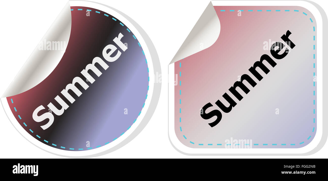 Summer icon. Internet button isolated on white background Stock Photo ...