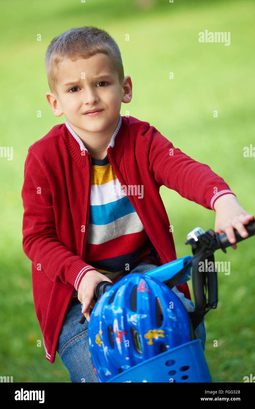 boy on the bicycle at Park Stock Photo - Alamy