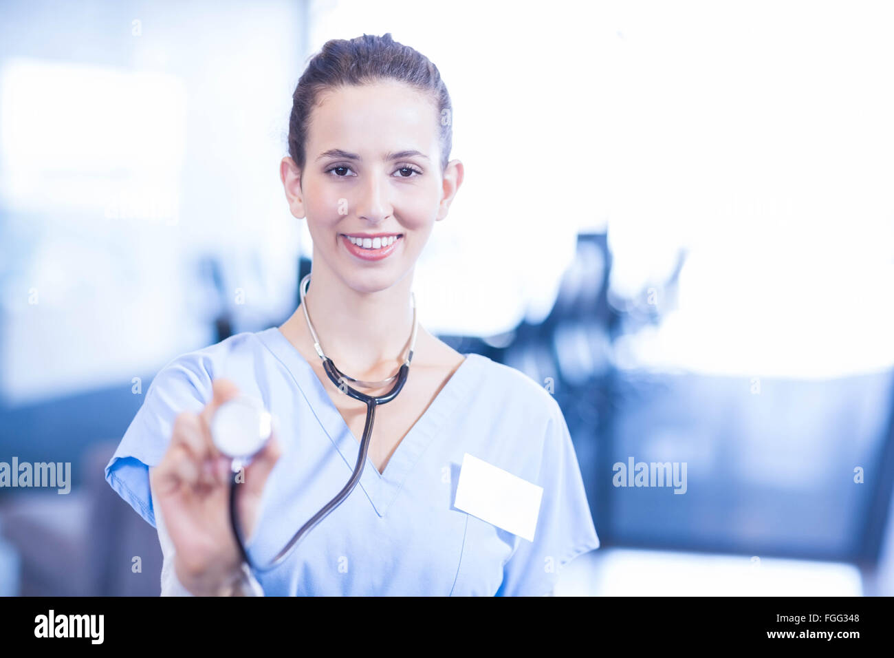 Female doctor holding a stethoscope Stock Photo - Alamy Female doctor holding a stethoscope Stock Photo - Alamy