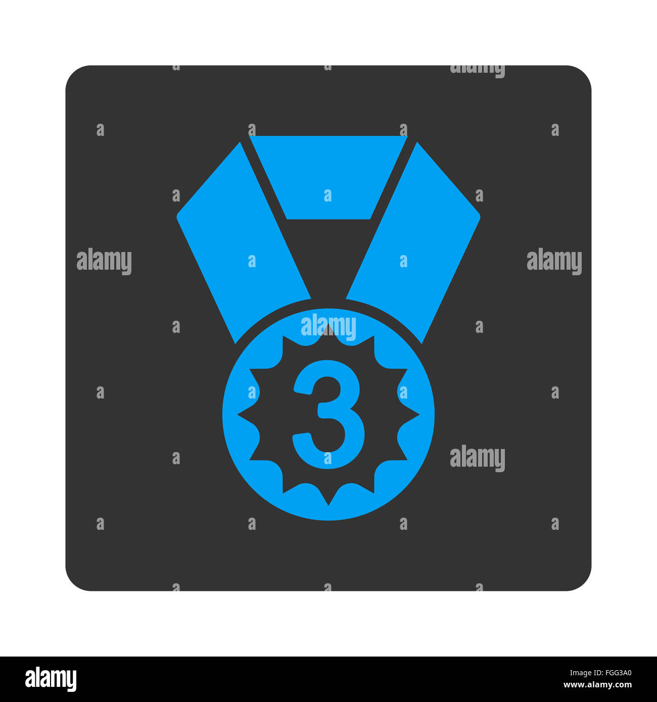 Third place icon from Award Buttons OverColor Set Stock Photo - Alamy