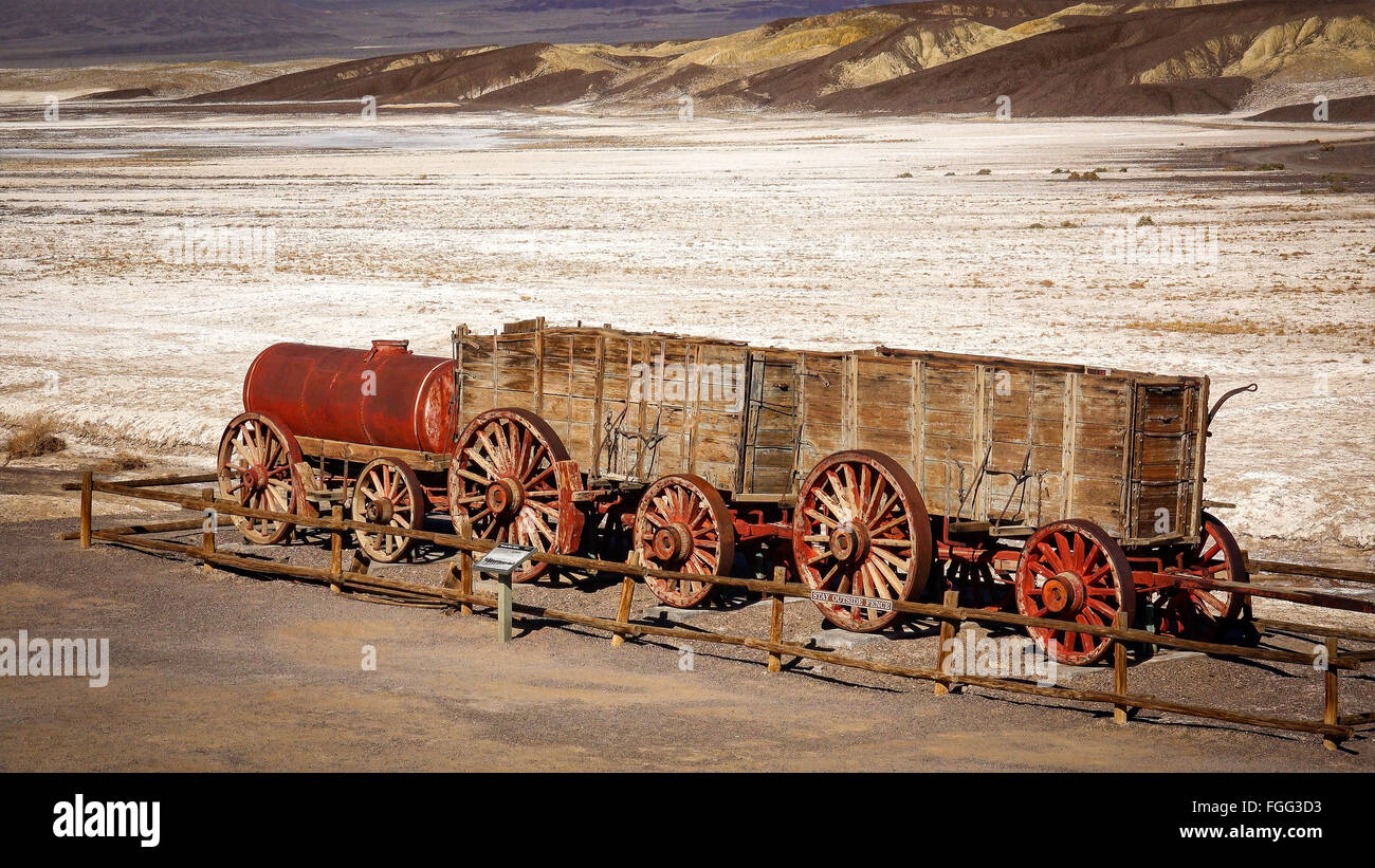 Twenty mule team wagon carried borax out of Death Valley National Park ...