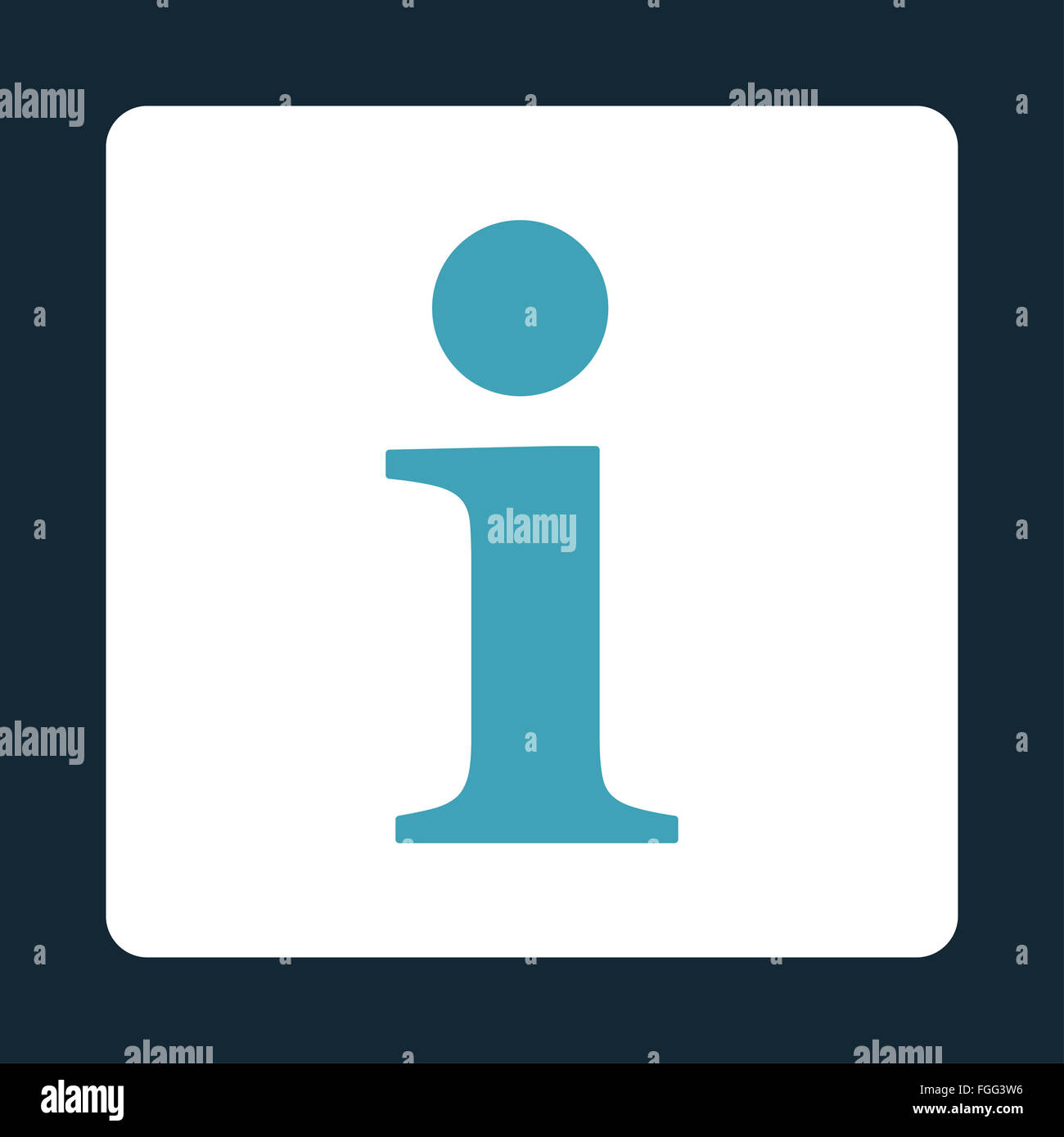 Info flat blue and white colors rounded button Stock Photo - Alamy