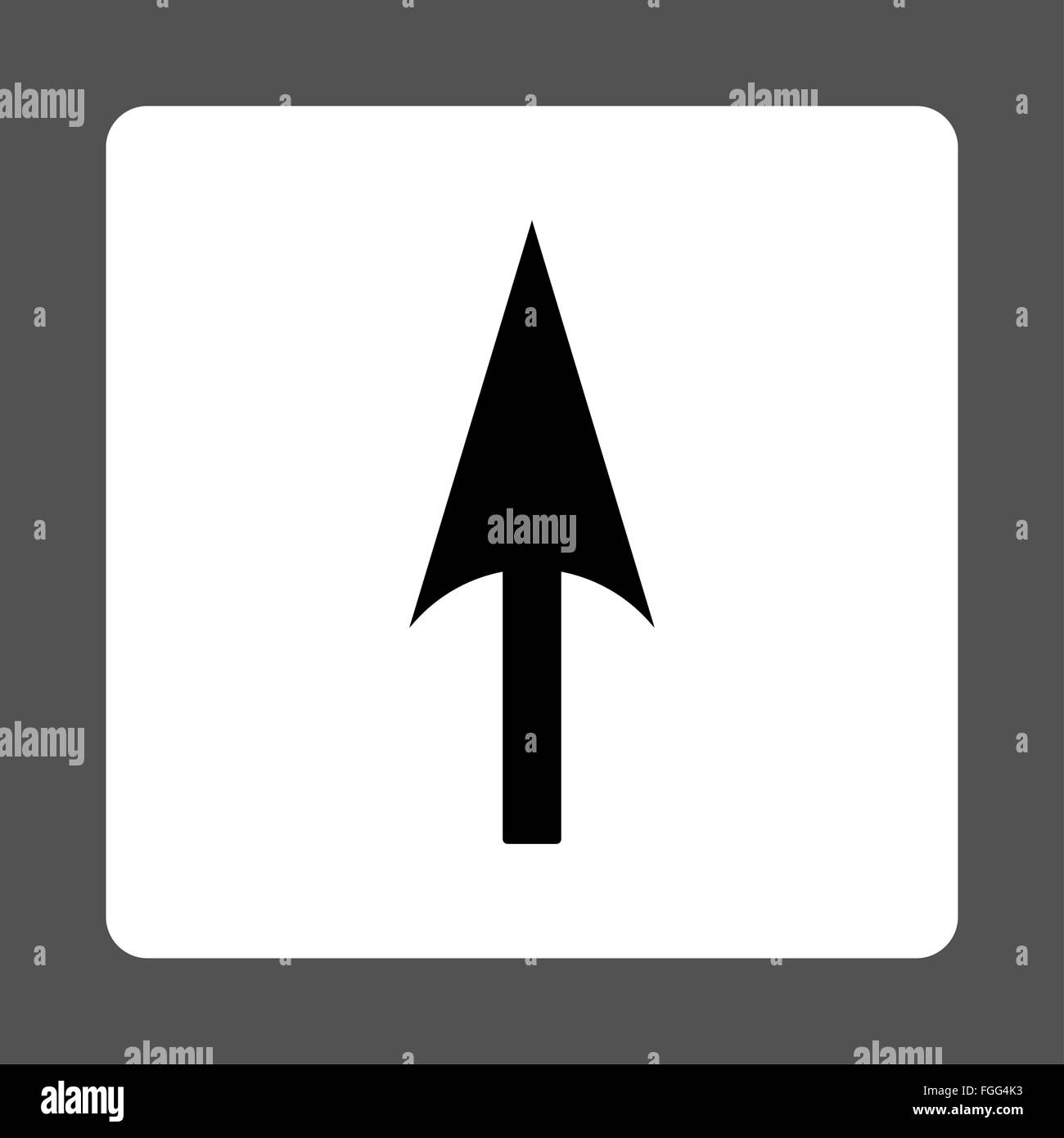Arrow Axis Y flat black and white colors rounded button Stock Photo - Alamy