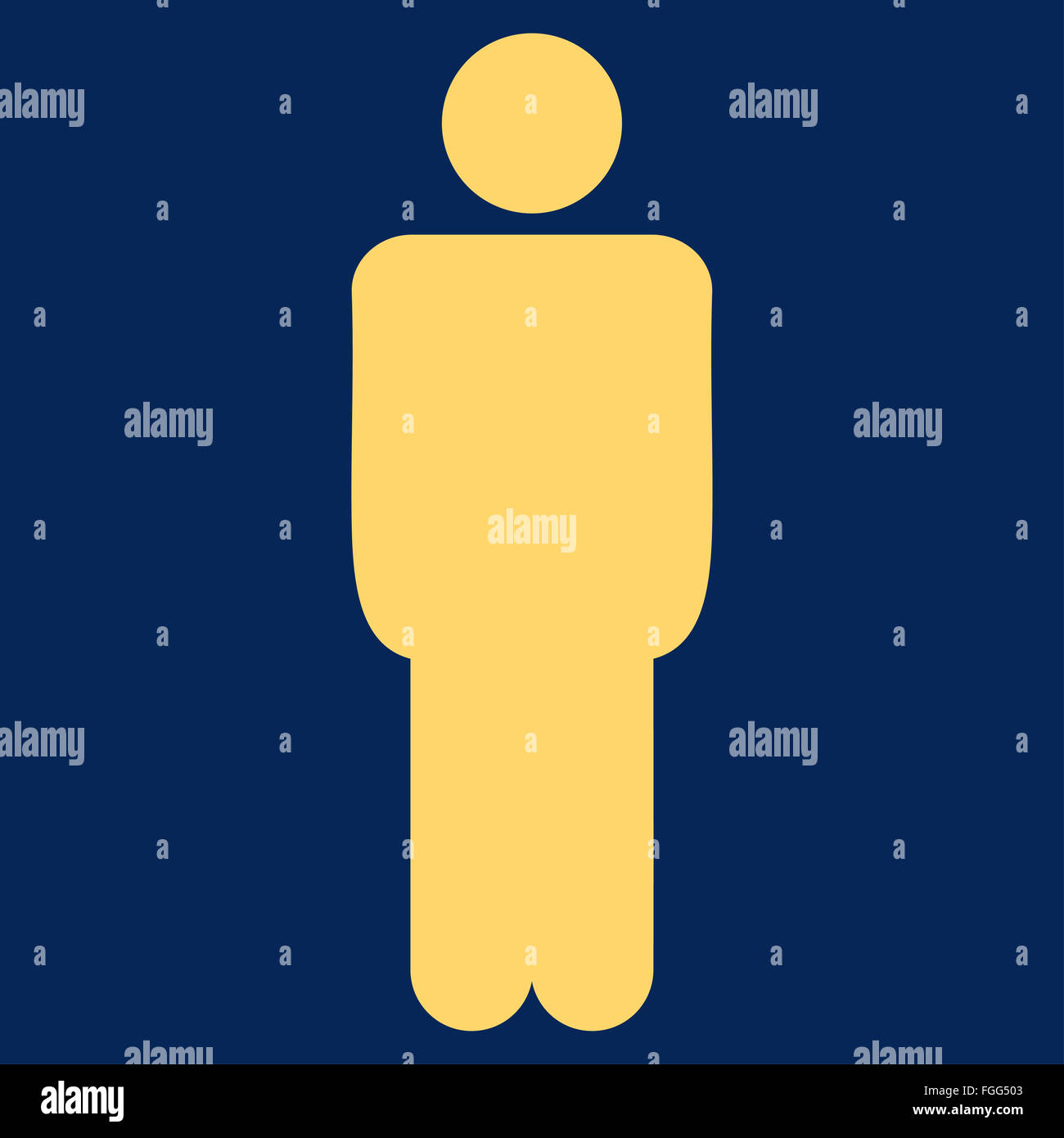 Man flat yellow color icon Stock Photo - Alamy