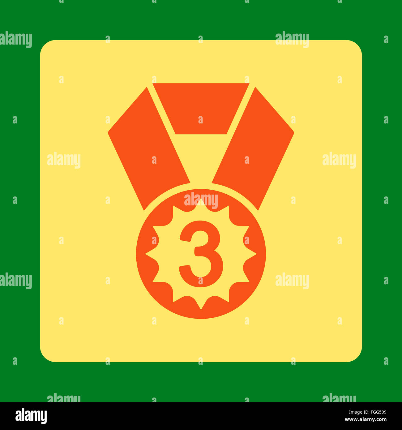 Third place icon from Award Buttons OverColor Set Stock Photo - Alamy