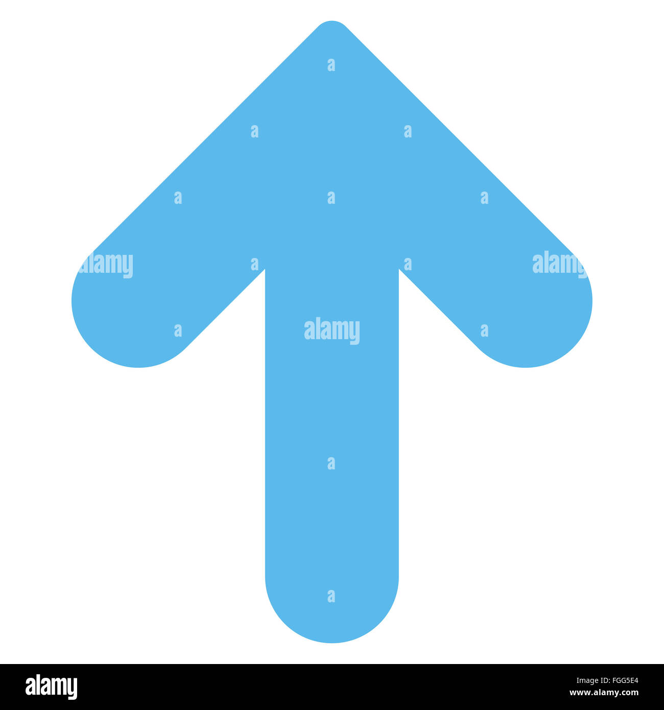 Arrow Up flat blue color icon Stock Photo - Alamy
