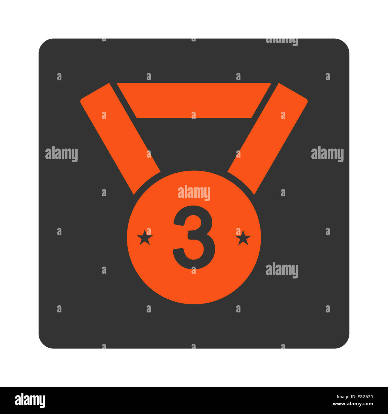 Third medal icon from Award Buttons OverColor Set Stock Photo - Alamy