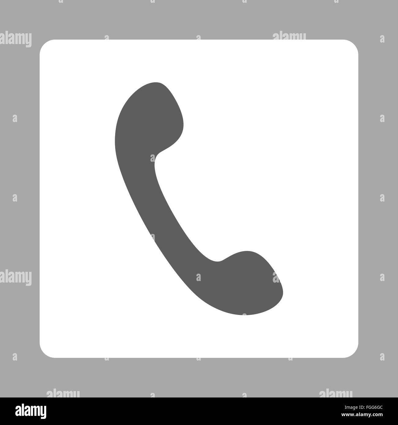 Phone flat dark gray and white colors rounded button Stock Photo - Alamy