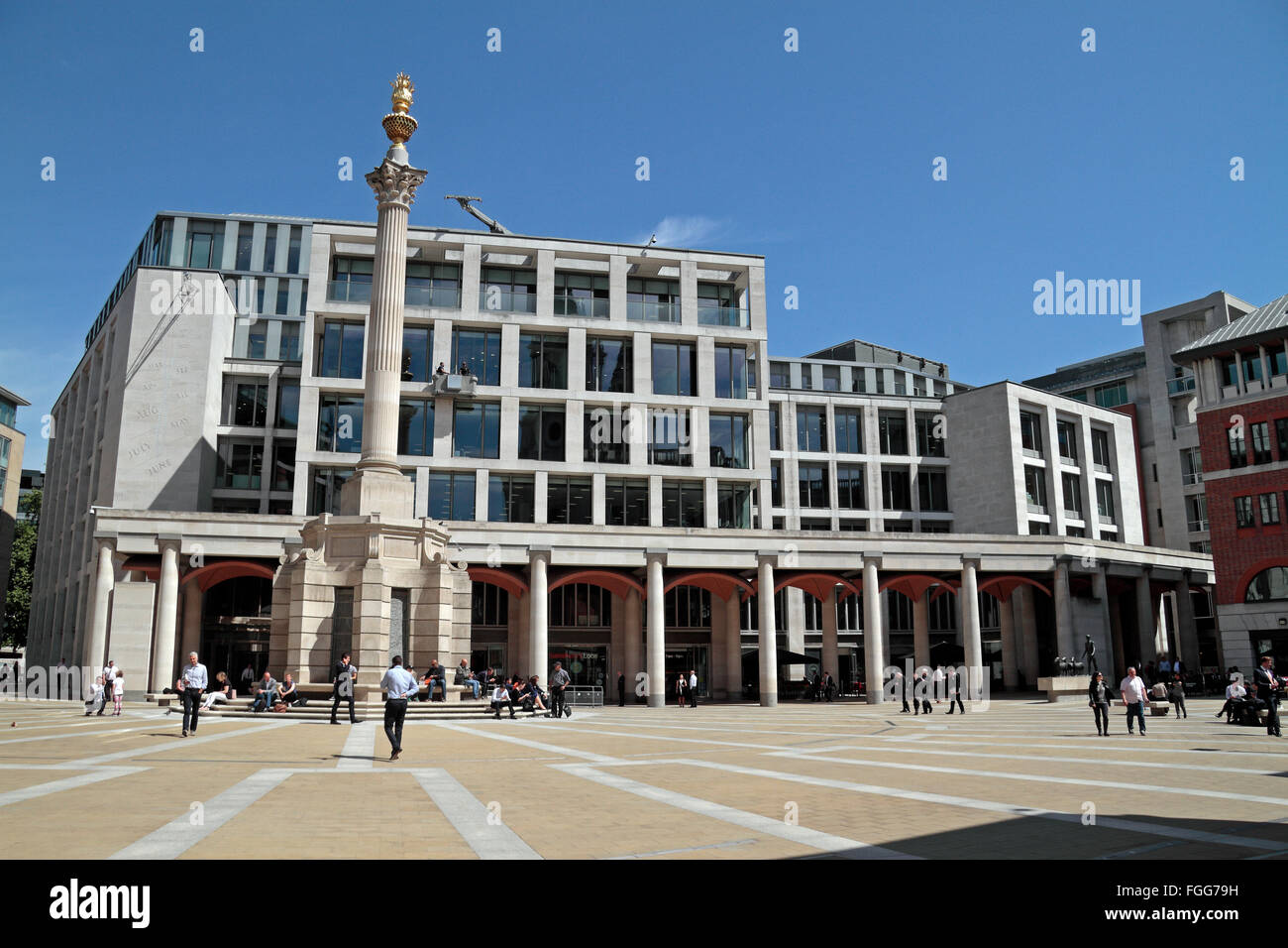 Paternoster Square and column (Corinthian column of Portland stone ...