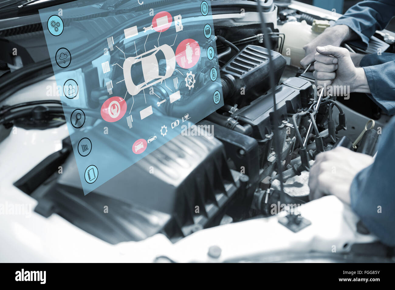 Car bonnet diagram hi-res stock photography and images - Alamy