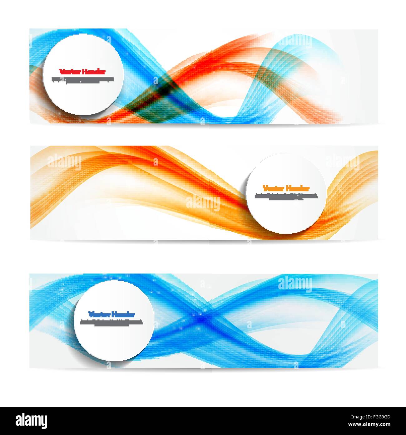 Abstract Colored Wave Header Background. Vector Illustration Stock ...