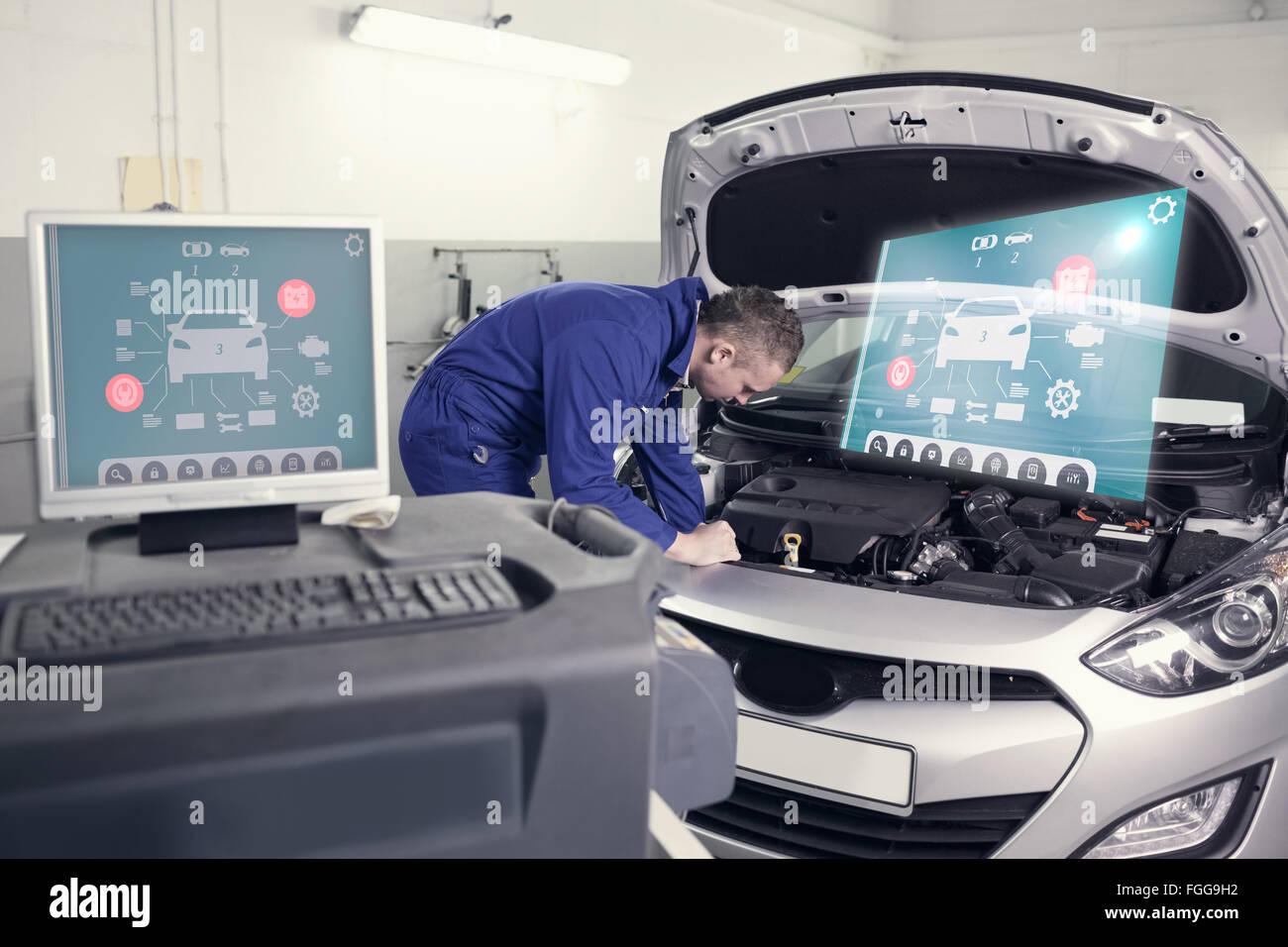 Composite image of engineering interface Stock Photo - Alamy