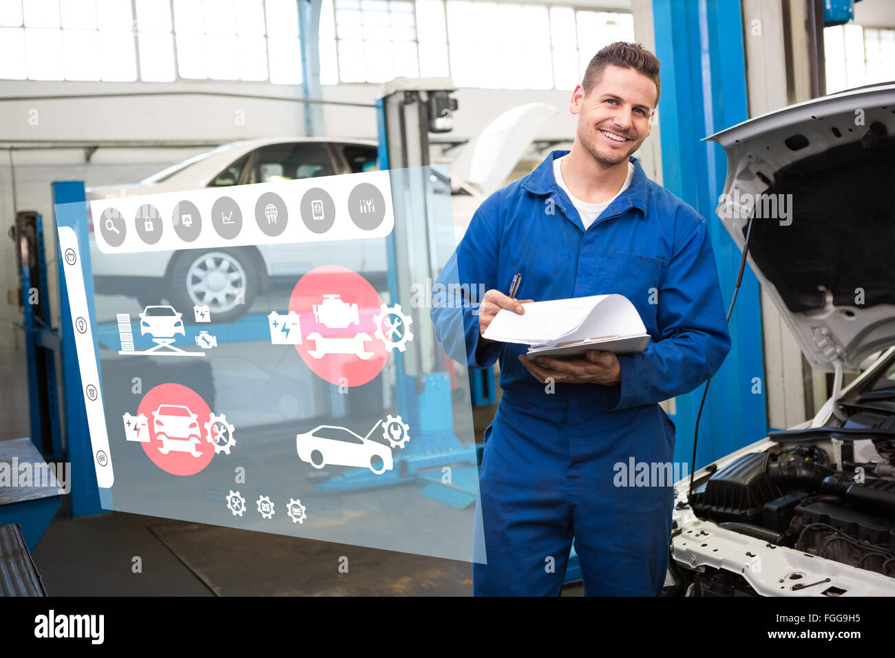Composite image of engineering interface Stock Photo - Alamy