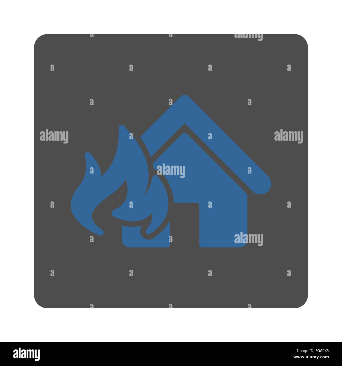 Fire Damage icon Stock Photo - Alamy