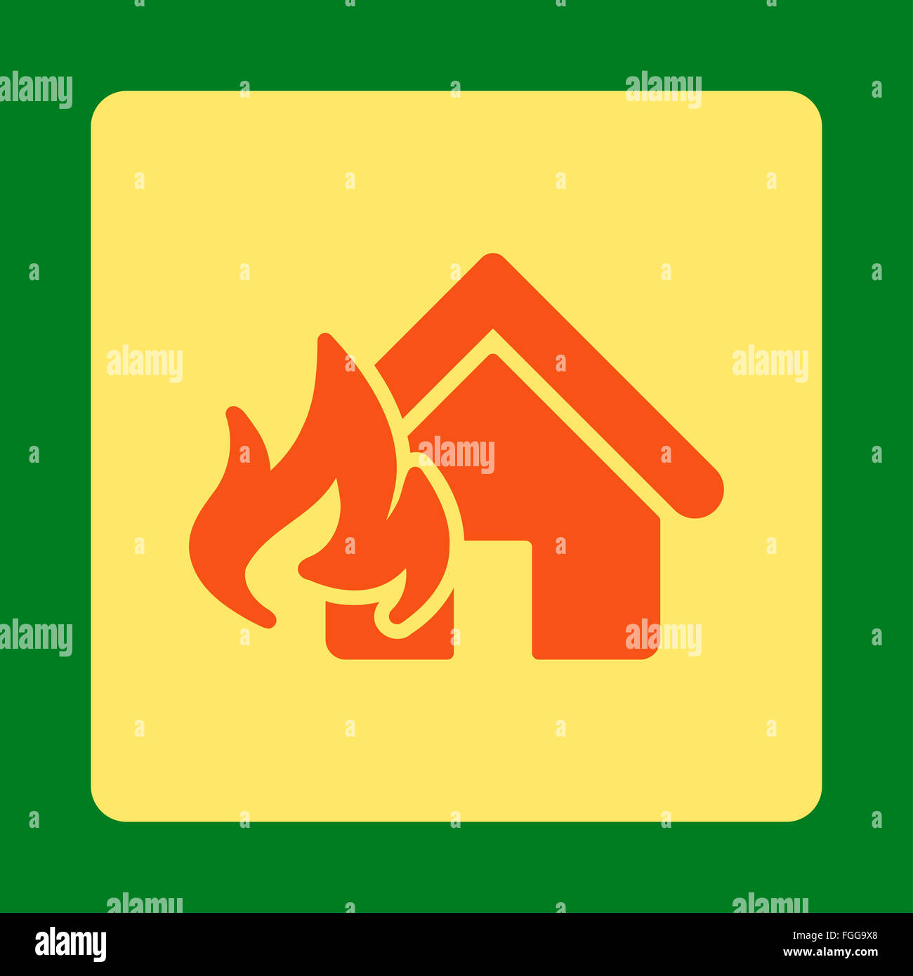 Fire Damage icon Stock Photo - Alamy