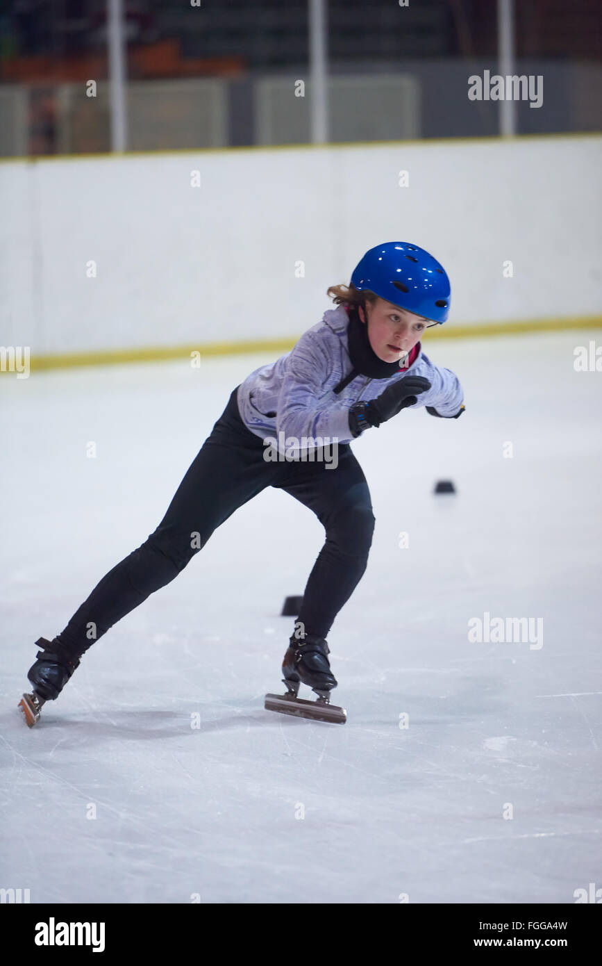 children speed skating Stock Photo - Alamy