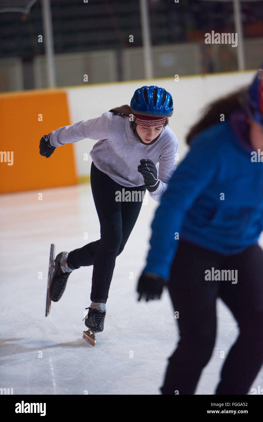 children speed skating Stock Photo - Alamy