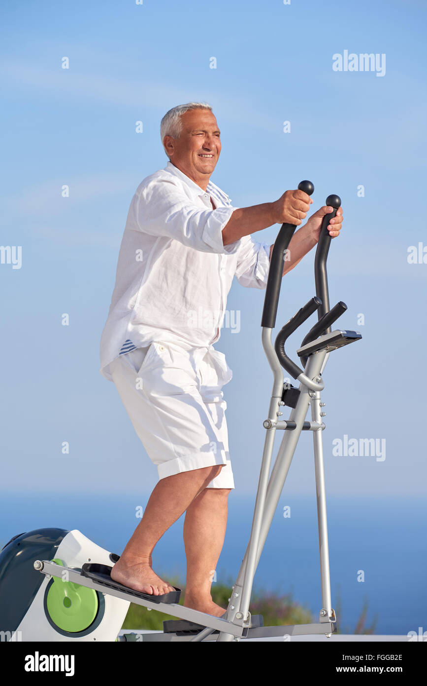 healthy senior man working out Stock Photo - Alamy