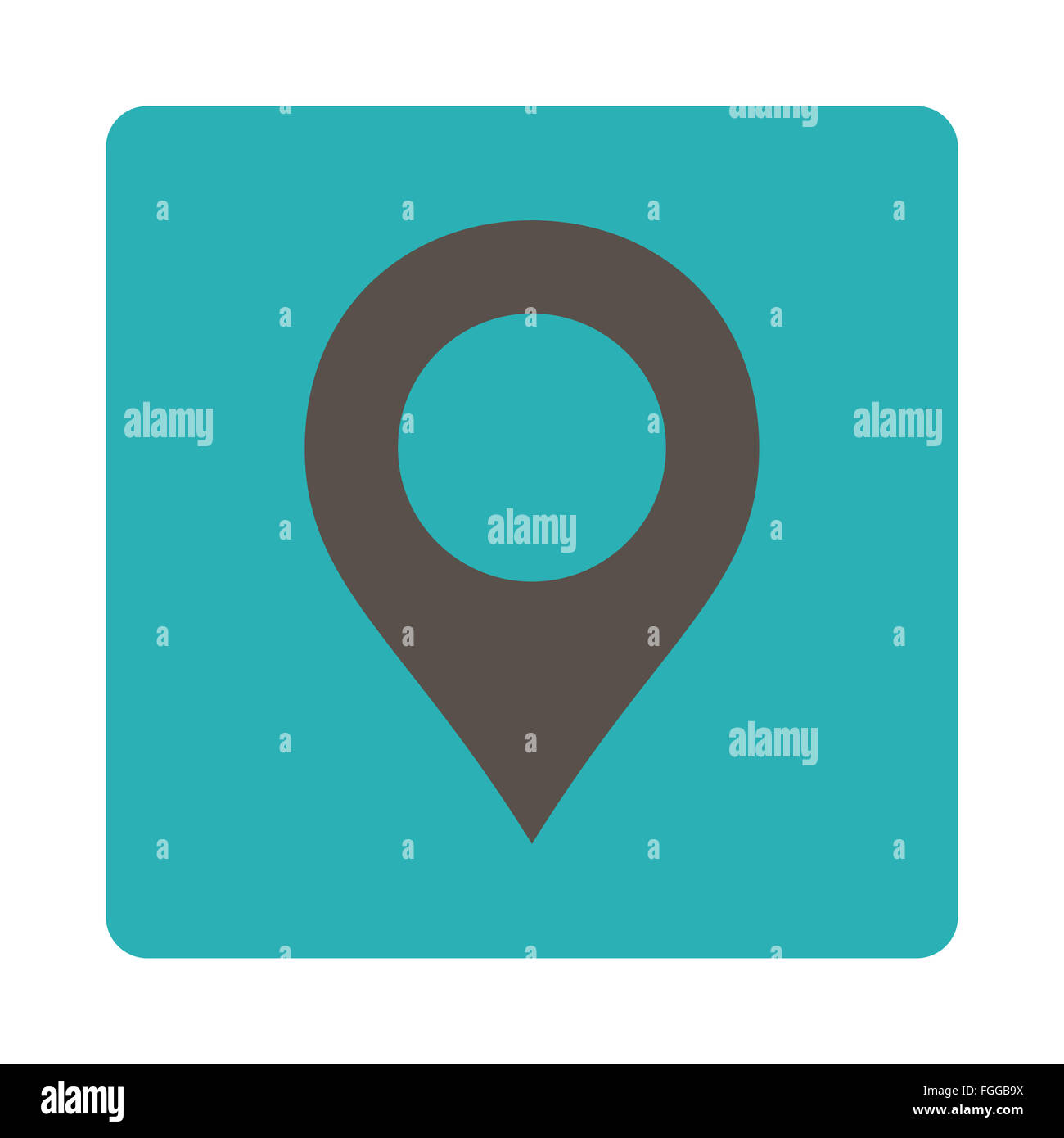 Map Marker flat grey and cyan colors rounded button Stock Photo - Alamy