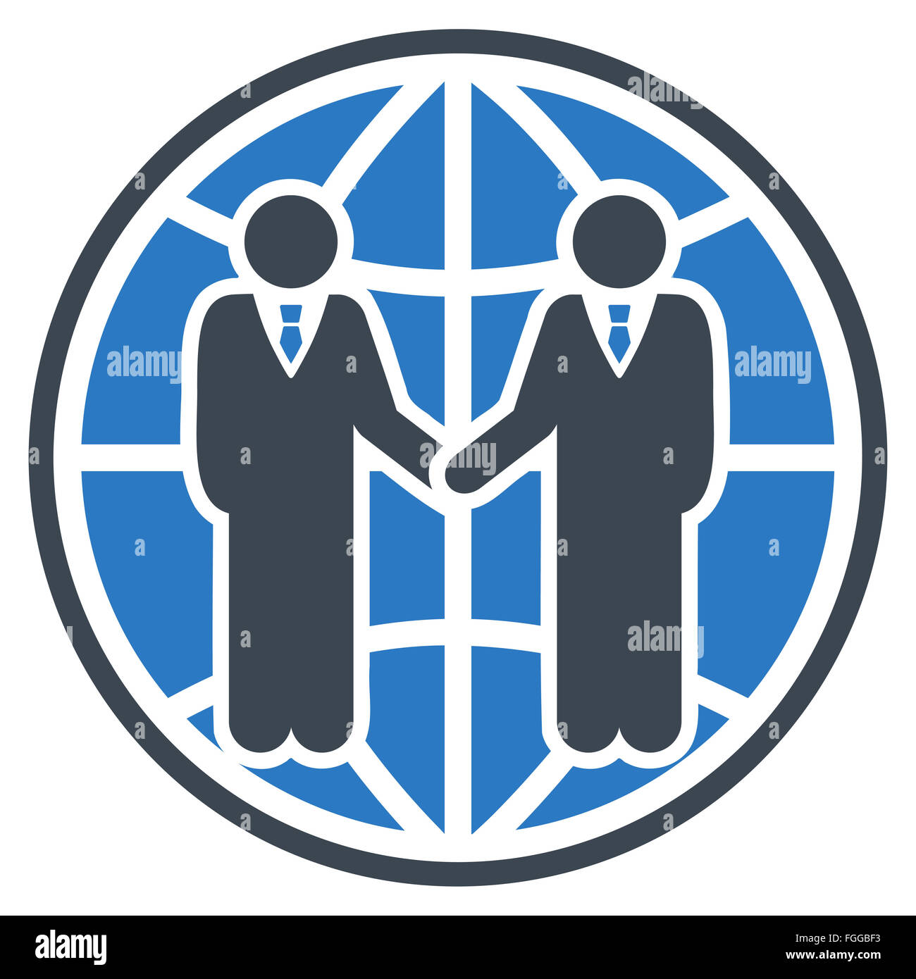 Global partnership icon Stock Photo - Alamy