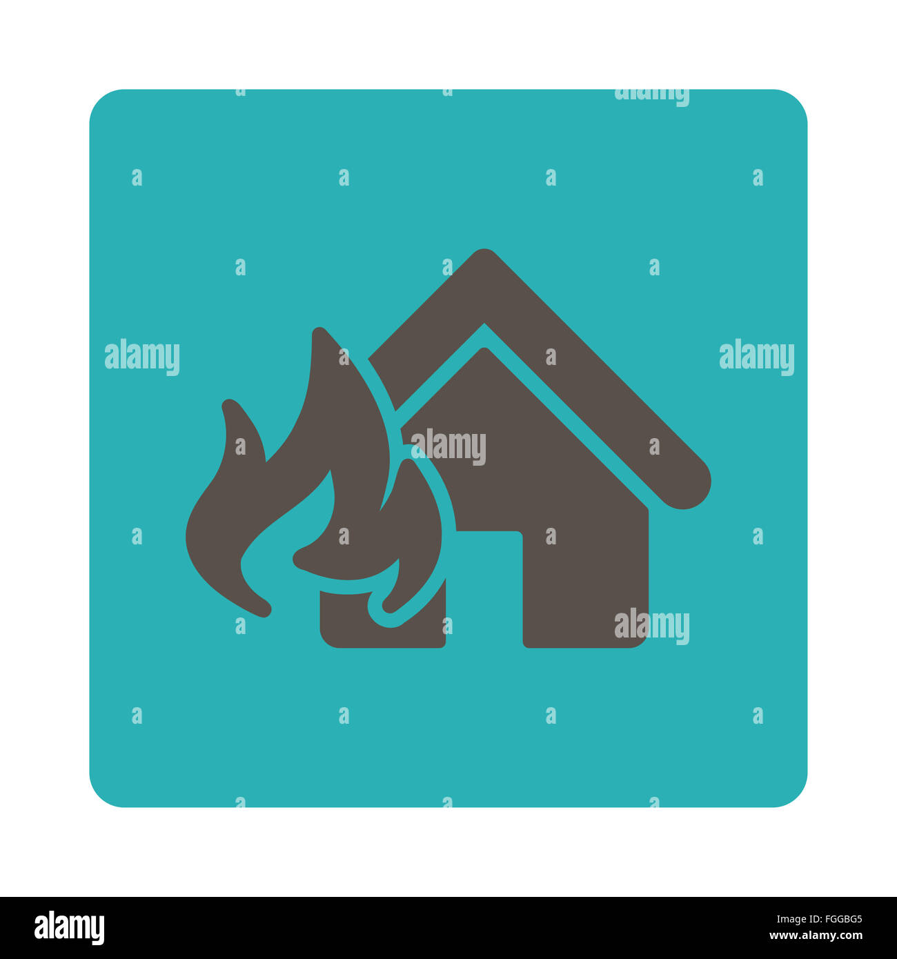 Fire Damage icon Stock Photo - Alamy