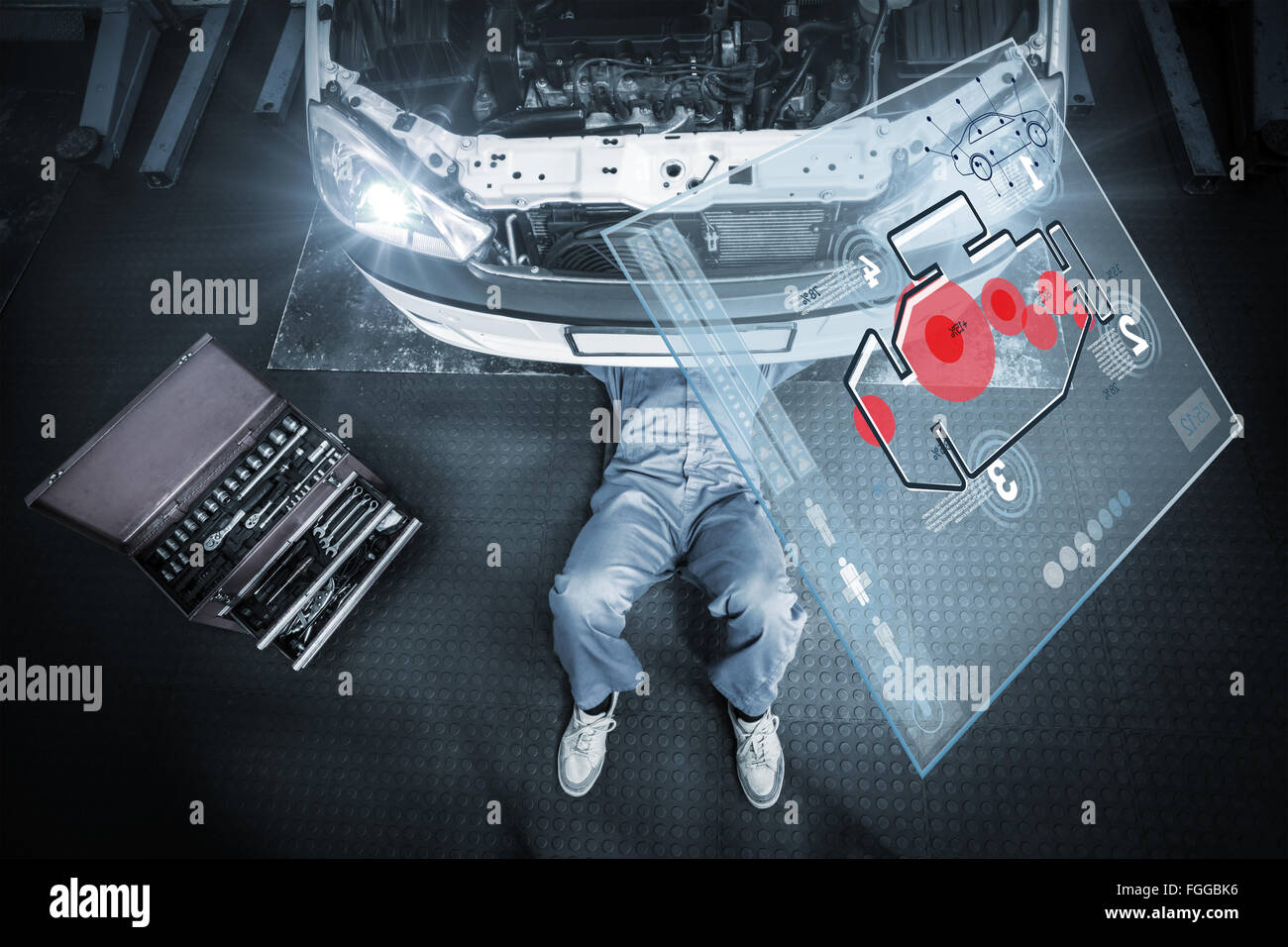 Composite image of engine interface Stock Photo - Alamy