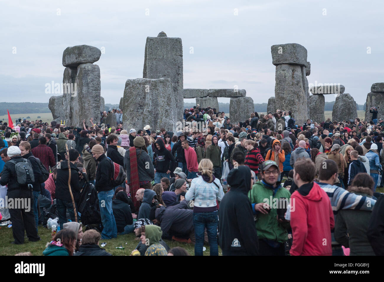 Stonehenge,Summer Solstice sunrise June,Wiltshire,England Stock Photo ...